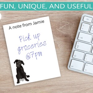 Personalized Notepad With Black Lab Dog Design and Custom Name // 50 ...
