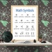 Math Symbols Printable Poster // Math Classroom Decor, Math Symbols ...