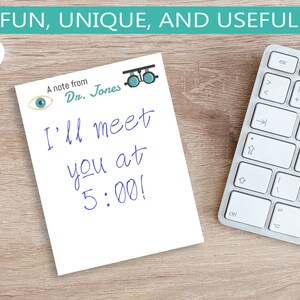 Personalized Notepad With Optometry Design and Custom Name // 50 Sheets ...