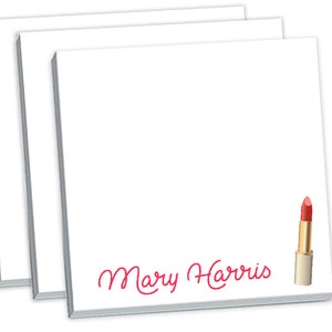 Custom Lipstick Sticky Notes // Personalized Text // 50 Stickies per ...