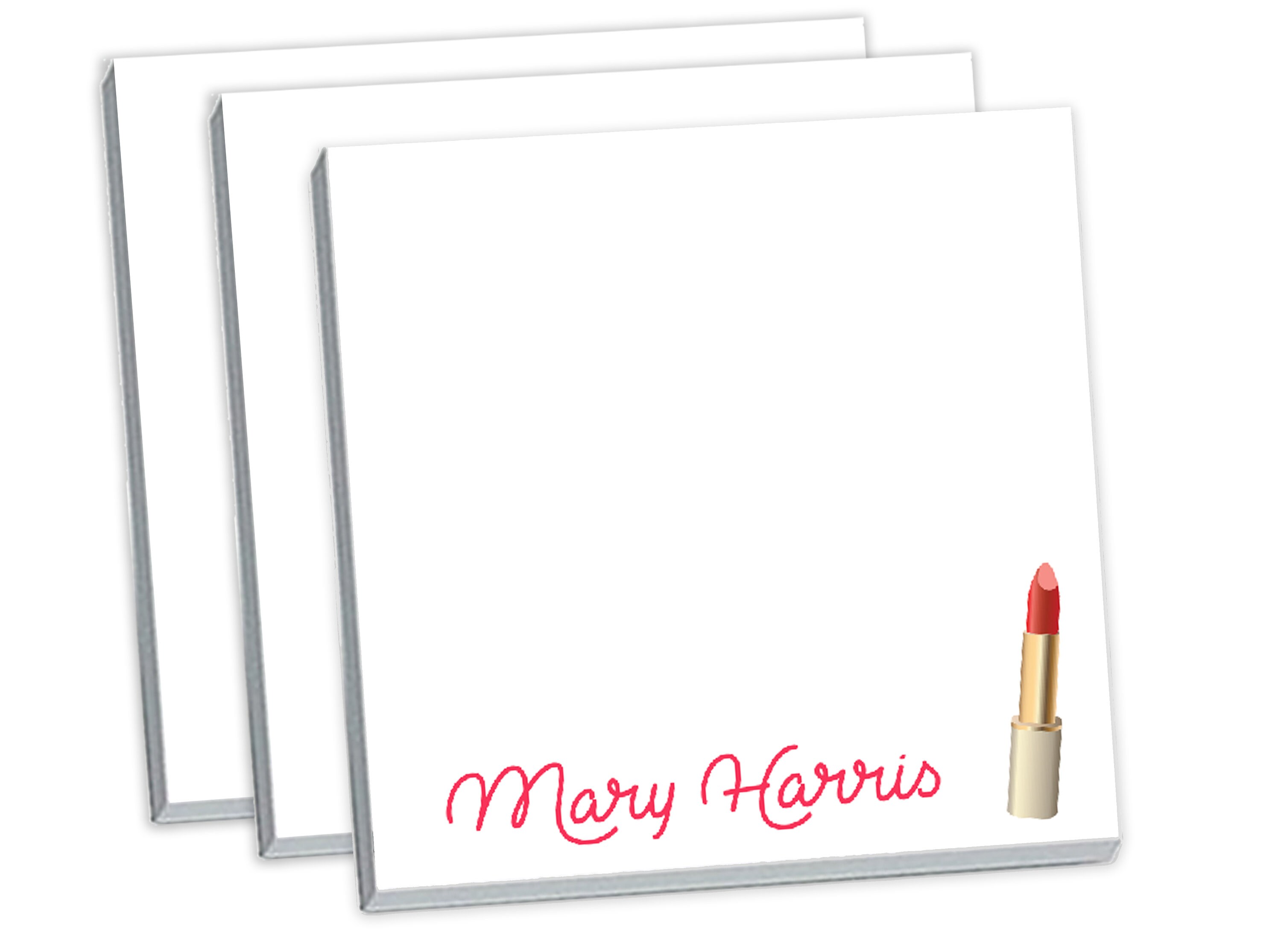 Custom Lipstick Sticky Notes // Personalized Text // 50 Stickies per ...