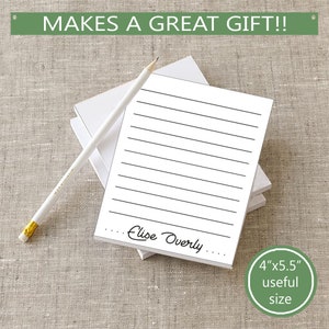 Custom Name Notepads // 50 Sheets per Stack 4x5.5 Size Gift Idea Bulk Teacher Appreciation ...