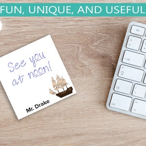 Custom Ship Sticky Notes // Personalized With Any Text // 50 Stickies ...