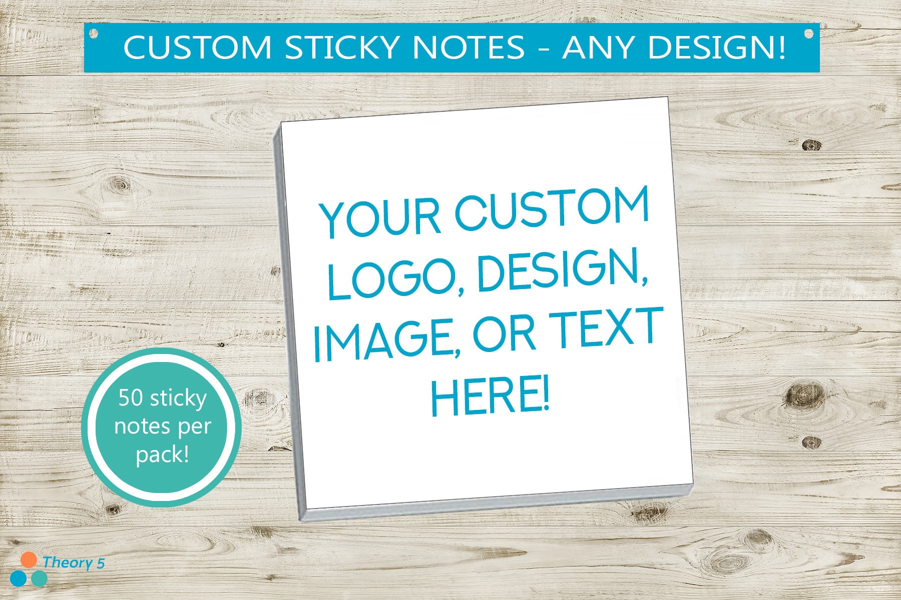 Custom Sticky Notes Business Logo Personalize // Stick Paper - Etsy