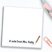 Personalized Sticky Notes With Pencil Design and Custom Text // 3x3 ...