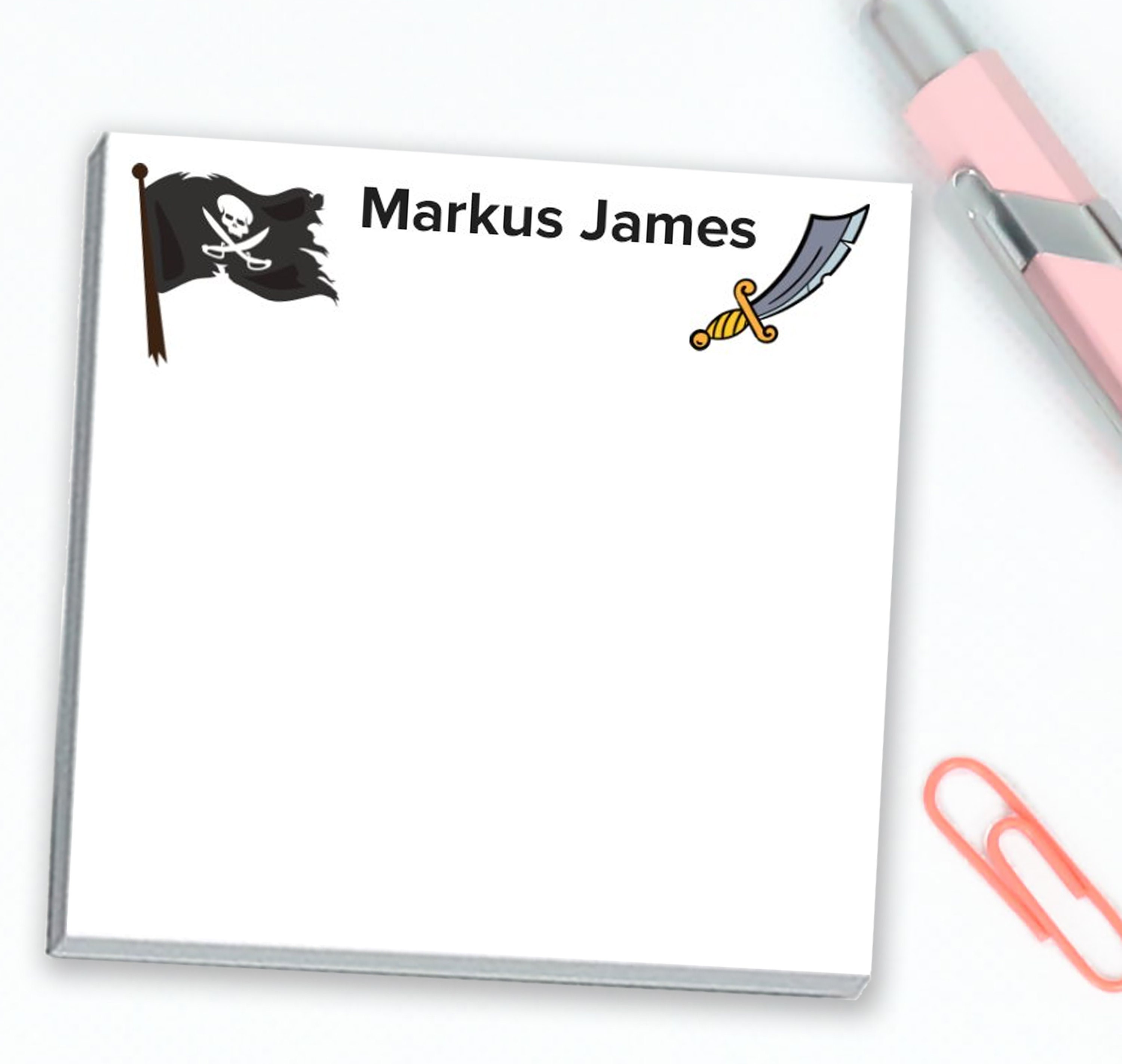 Custom Pirate Sticky Notes // Personalized With Any Text // 50 - Etsy