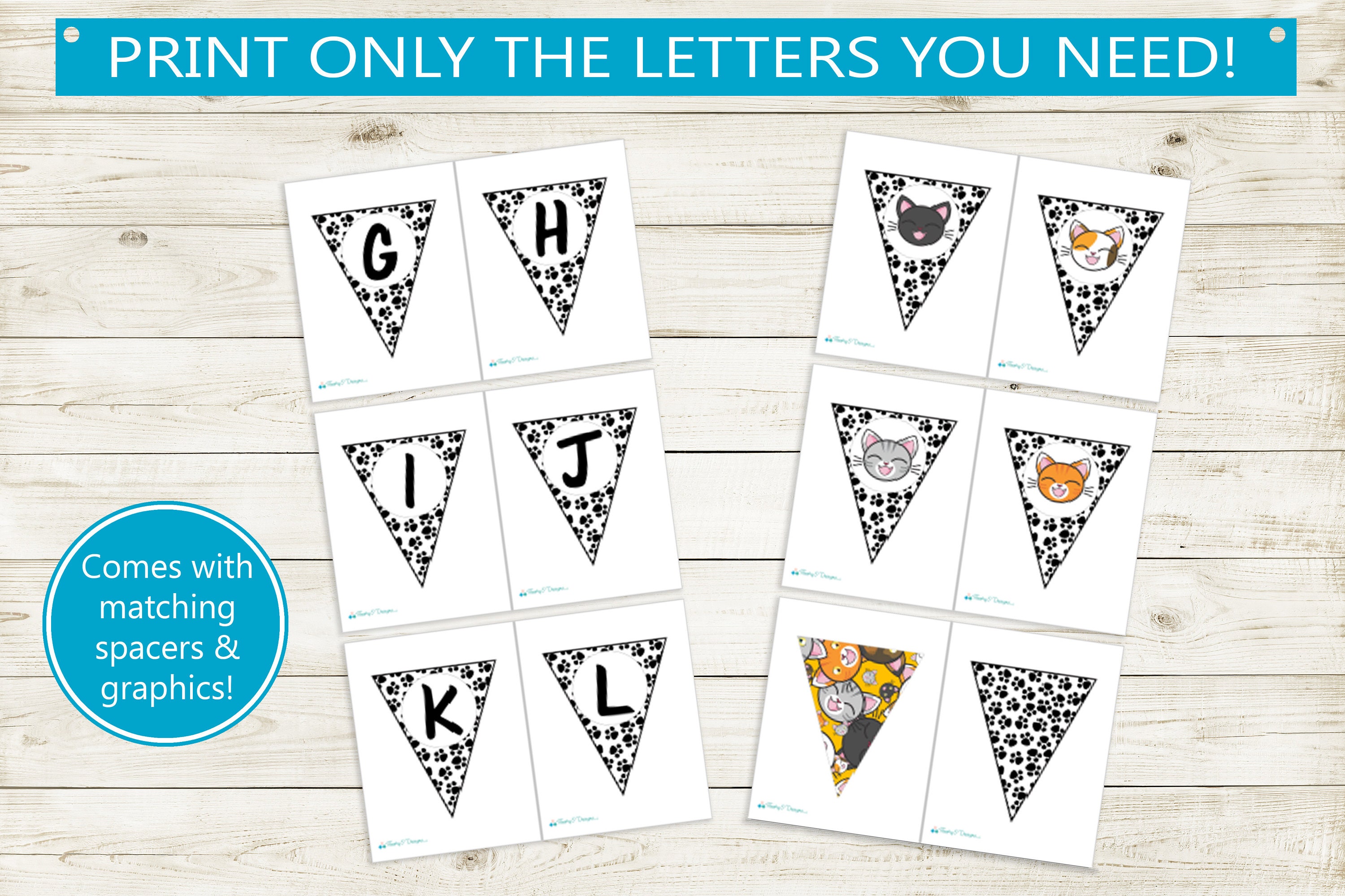 Cat Pennant Banner // Pet Adoption, Birthday Party, Baby Shower ...