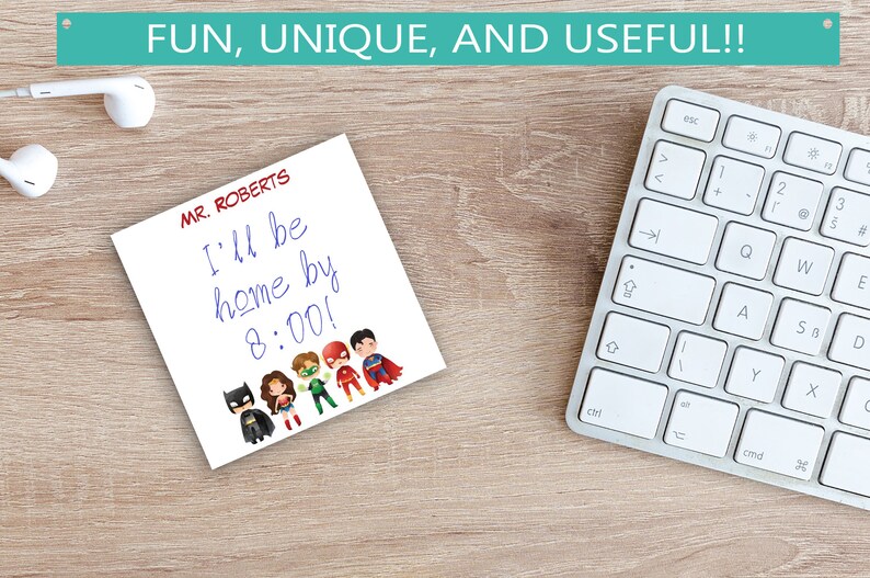 Sticky Note Superhero Design With Customization // | Etsy