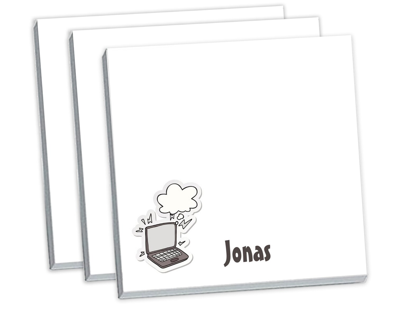 Personalized Sticky Notes With Custom Text and Computer Design // 3x3 ...