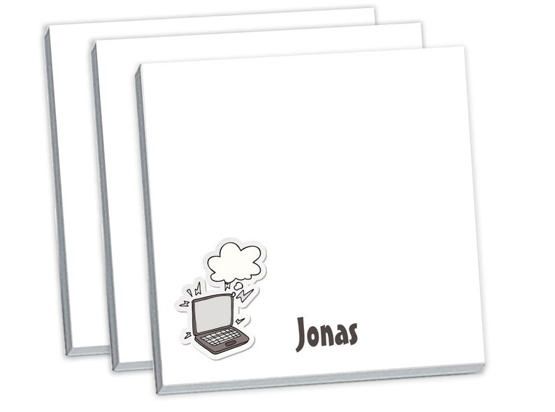 Personalized Sticky Notes With Custom Text and Computer Design - Etsy