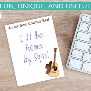 Custom Notepad Guitar Design Personalized Name // 50 Sheets per Pad 4 ...