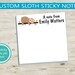 Custom Sloth Sticky Notes // Personalized Gift Idea for Coworker ...
