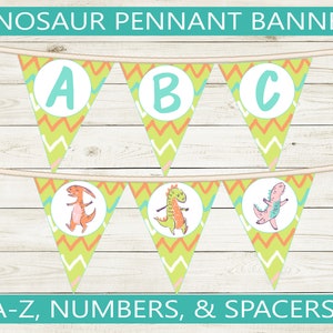 Dinosaur Pennant Banner // Dinosaur Birthday Party, Dinosaur Baby ...