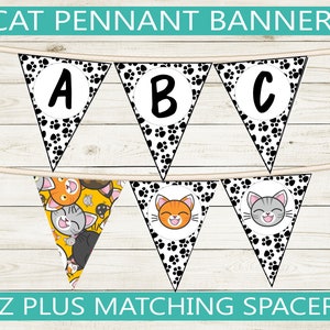 Cat Pennant Banner // Pet Adoption, Birthday Party, Baby Shower ...