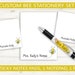Custom Bumblebee Stationery Set 2 Sticky Note Pads, 1 Pen, 1 Notepad ...