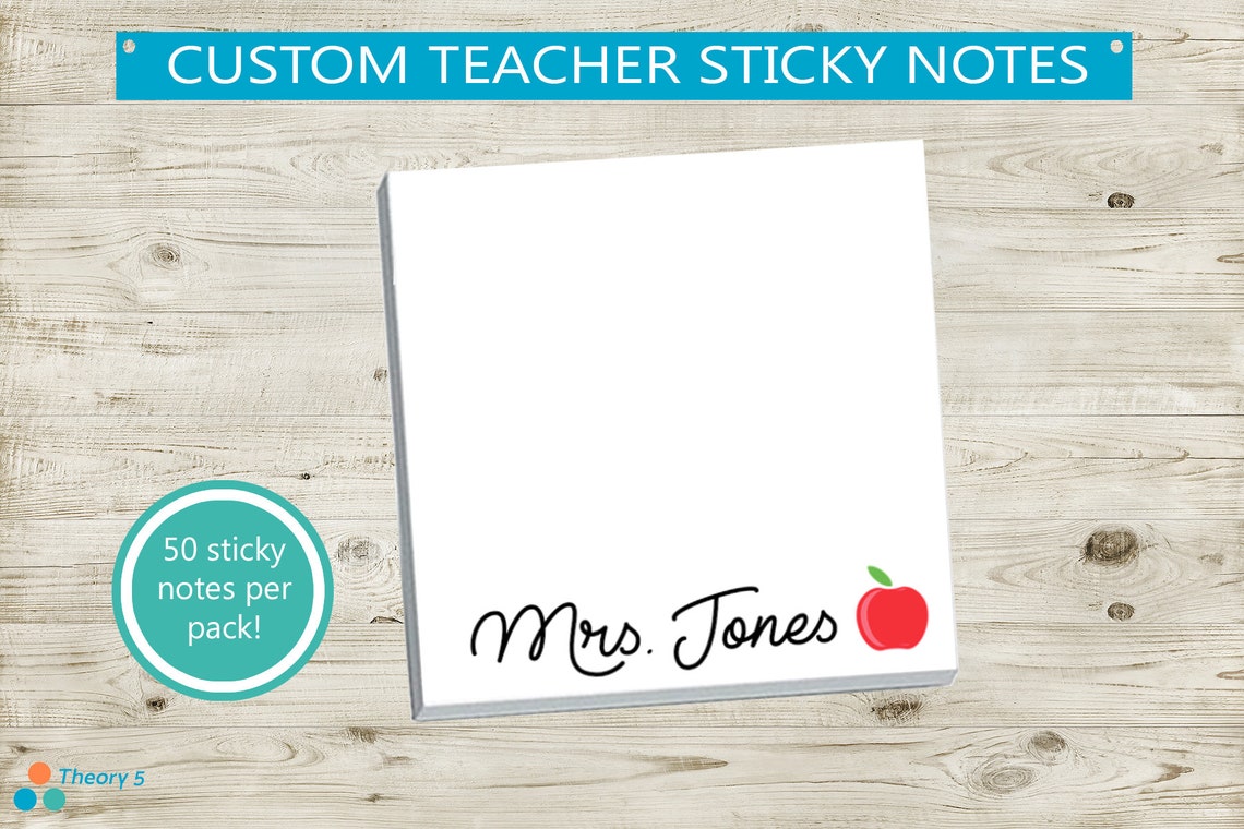 Custom Teacher Sticky Notes Gift Idea Customizable Teacher - Etsy