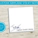 Custom Airplane Sticky Notes // Gift Idea for Pilots, Customizable ...