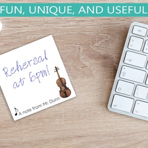 Personalized Sticky Notes Violin Design // 3x3 Inch With 50 Notes per ...