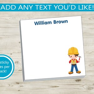 Custom Construction Sticky Notes // Gift for Contractor, Architect ...
