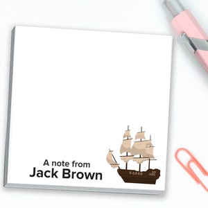Custom Ship Sticky Notes // Personalized With Any Text // 50 Stickies ...