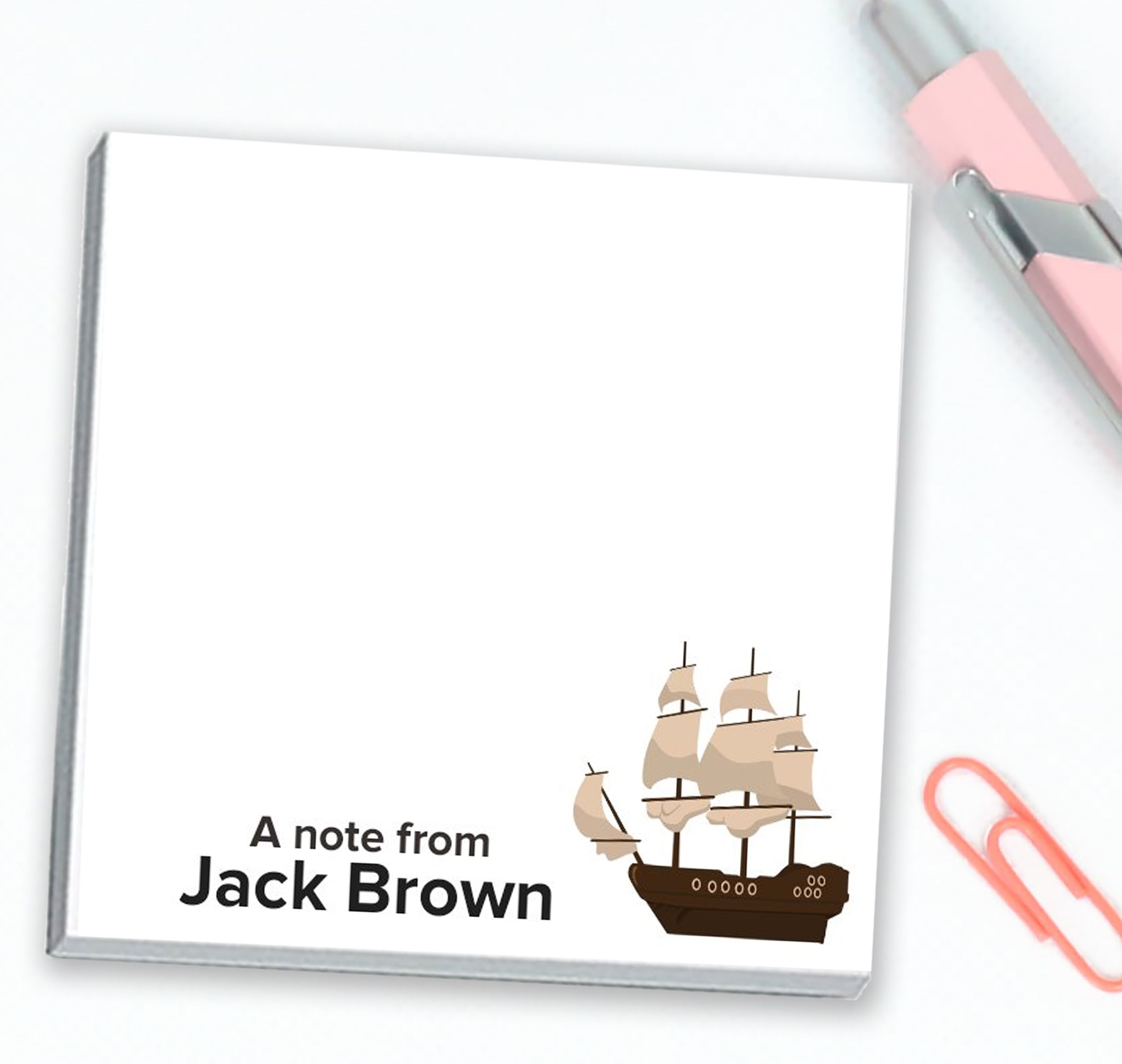 Custom Ship Sticky Notes // Personalized With Any Text // 50 - Etsy