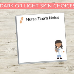 Custom Nurse Doctor Sticky Notes // Nurse Gift Idea, Customizable ...