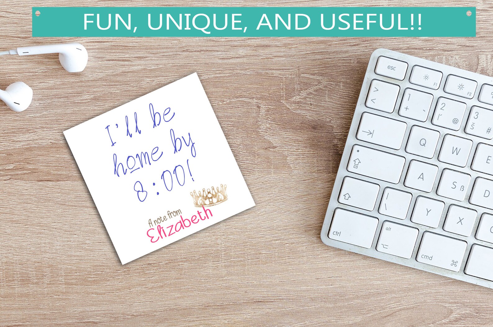 Personalized Sticky Notes With Crown Princess Design // - Etsy