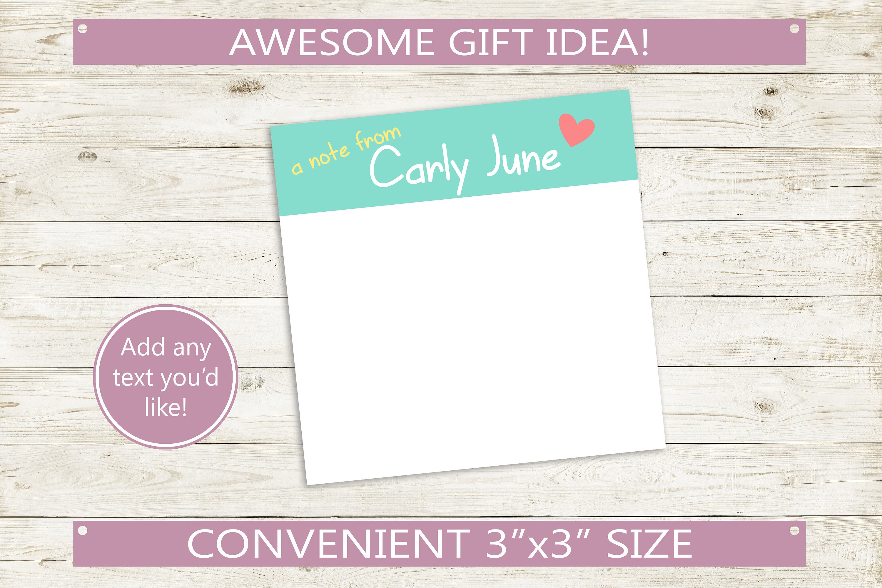 Custom Sticky Notes // Personalized With Any Name // 50 - Etsy