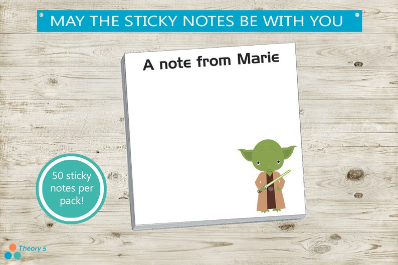 Custom Sticky Notes // 3x3 per Stack // Personalized Gift Idea, Teacher ...