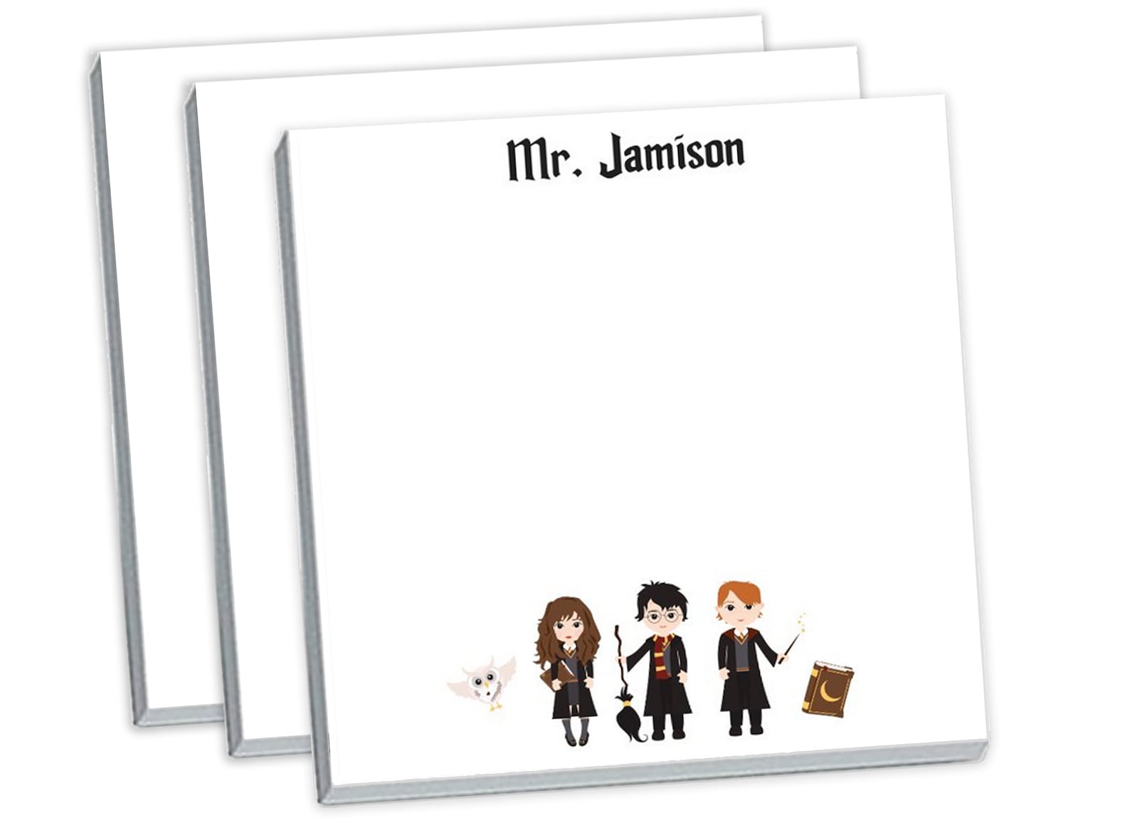 Personalized Sticky Notes With Custom Name Text // | Etsy