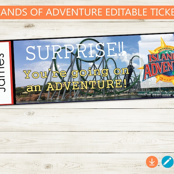 Universal Studio Fake Tickets - Etsy
