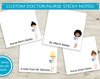 Personalized EKG Sticky Notes // Gift Idea Customizable Nurse | Etsy