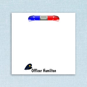 Personalized Sticky Notes Police Officer Design // Police Gift Idea ...
