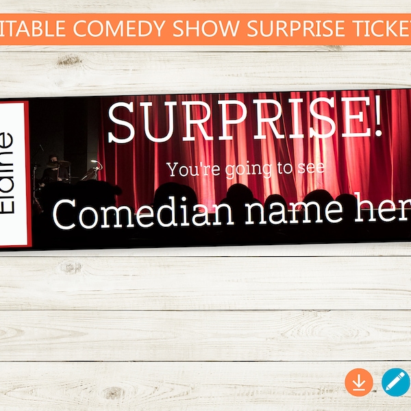 Comedy Tickets Template - Etsy