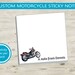 Custom Motorcycle Sticky Notes // Personalize Gift Idea for Coworker ...