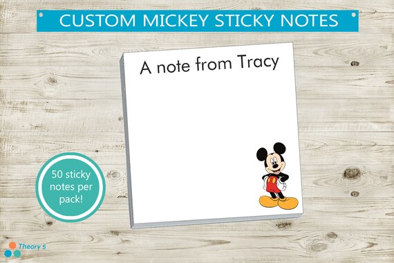 Mouse Custom Sticky Notes // Personalized Gift Idea Custom - Etsy