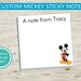 Mouse Custom Sticky Notes // Personalized Gift Idea, Custom, Teacher ...