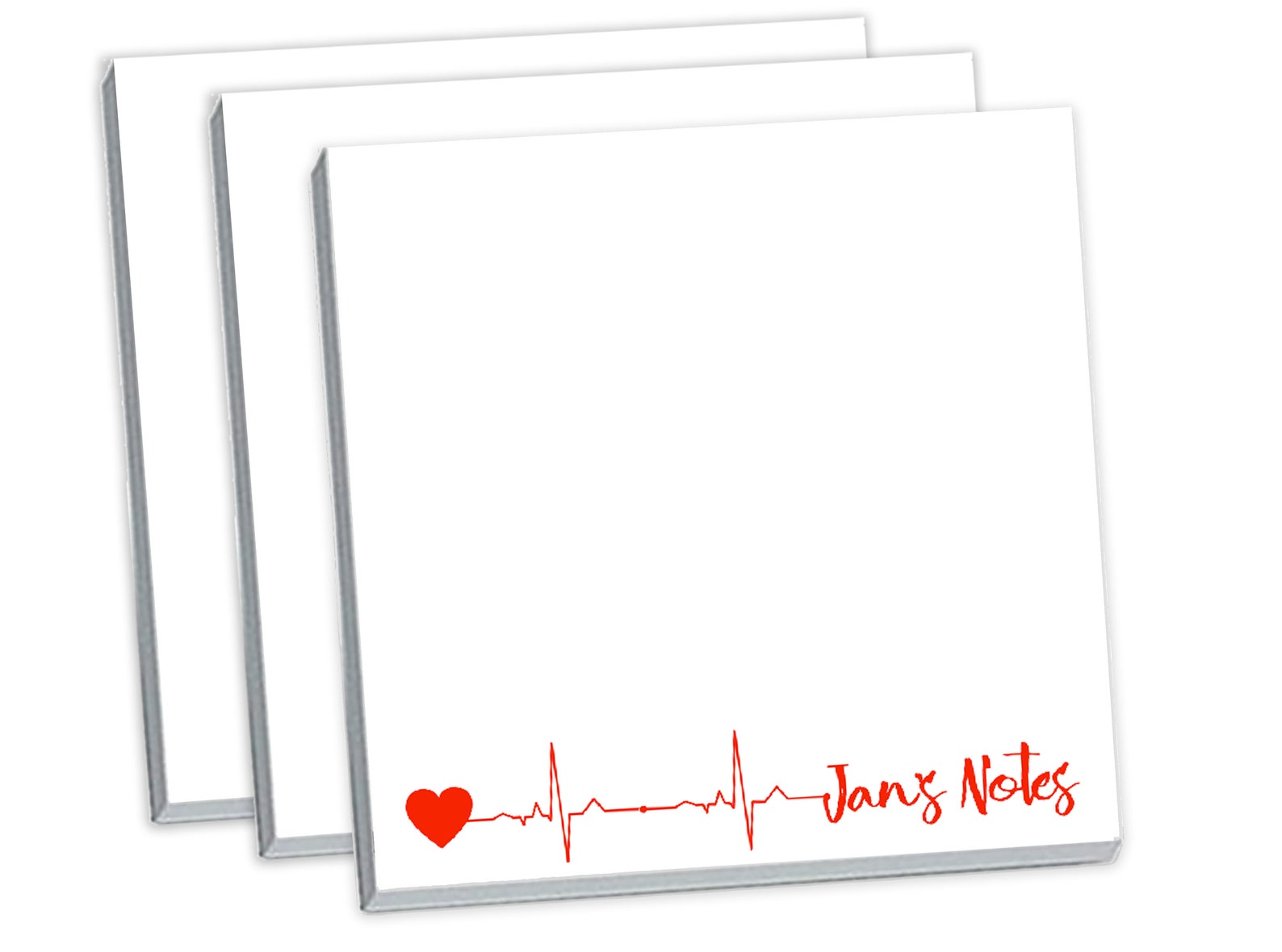 Personalized EKG Sticky Notes // Gift Idea Customizable Nurse - Etsy