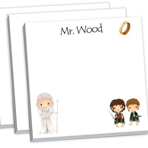 Personalized Sticky Notes With Custom Name and Rings Inspired Design ...