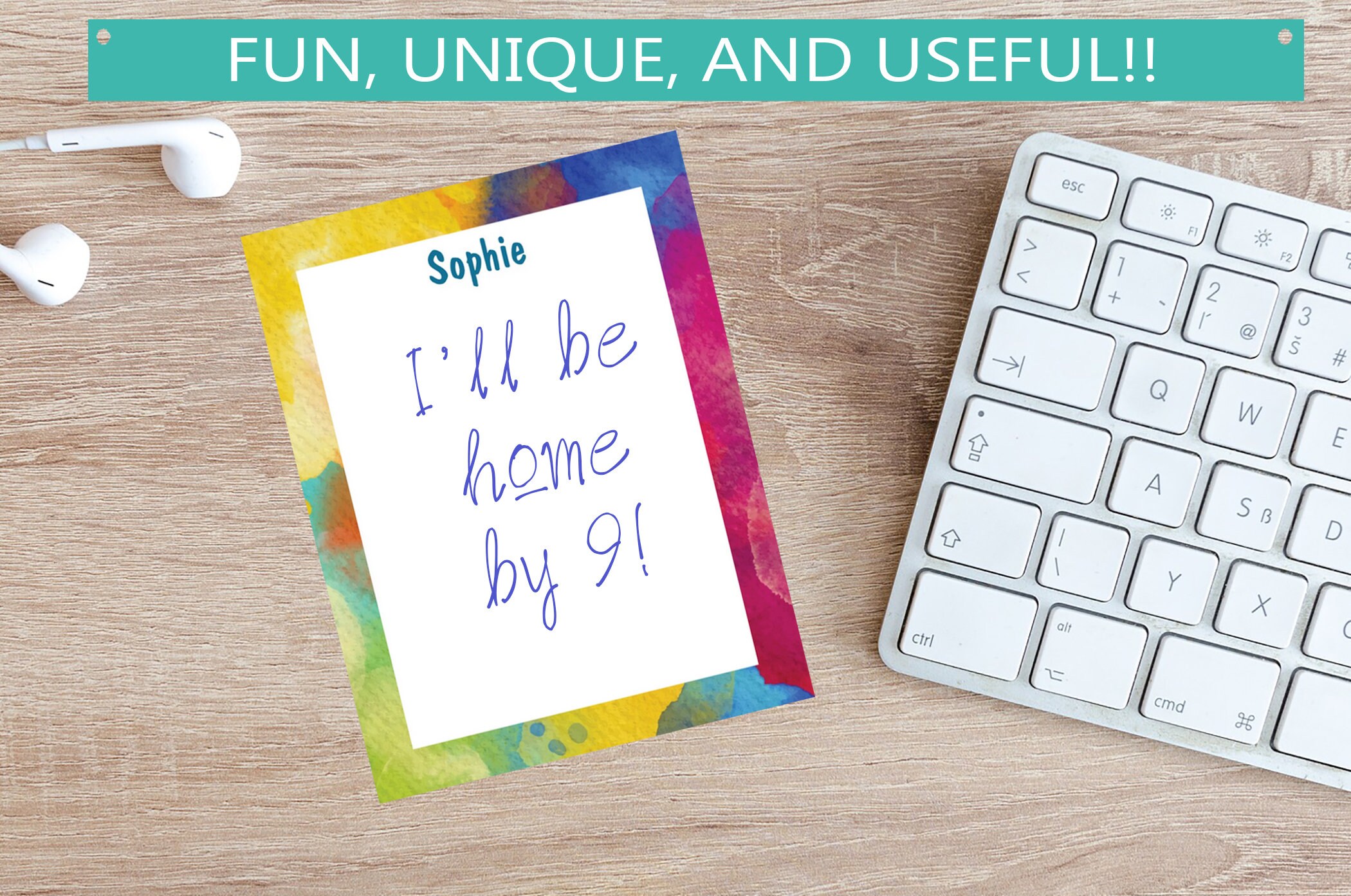 Custom Notepad With Custom Text and Colorful Design // 50 - Etsy