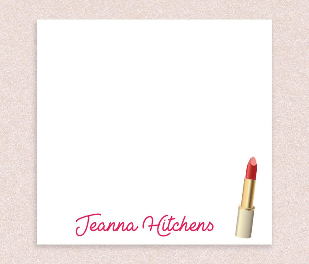 Custom Lipstick Sticky Notes // Personalized Text // 50 Stickies per ...