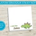 Personalized Sticky Notes With Dinosaur Design and Custom Name // 3x3 ...