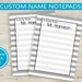 Custom Notepad With Personalized Name // 50 Sheets per Pad - Etsy