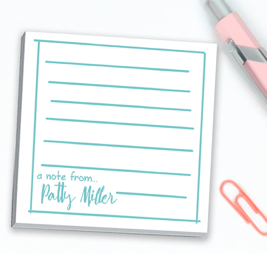 Personalized Sticky Notes With Custom Name // 3x3, Teacher Appreciation ...