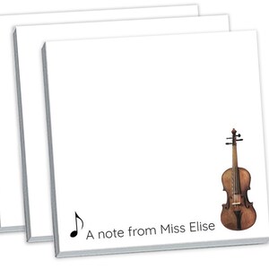 Personalized Sticky Notes Violin Design // 3x3 Inch With 50 Notes per ...