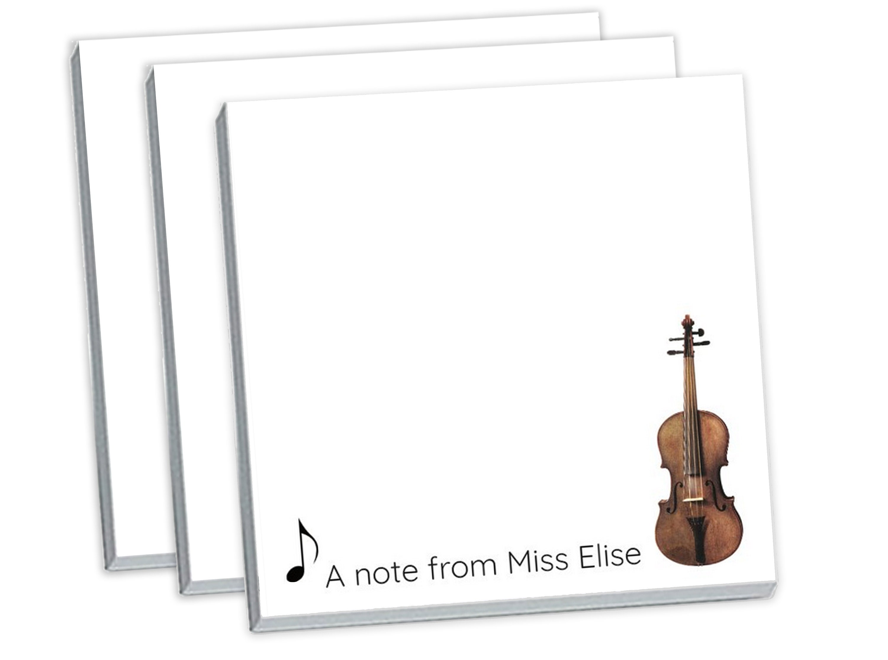Personalized Sticky Notes Violin Design // 3x3 Inch With 50 | Etsy