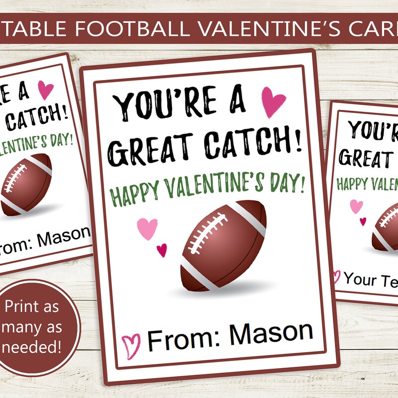 Football Valentine - Etsy