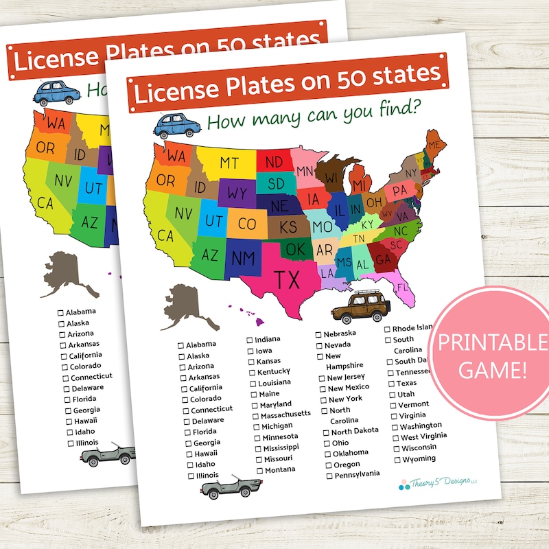 License Plate Map - Etsy
