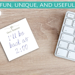 Personalized Sticky Notes With Initials and Custom Name // 3"x3" and 50 ...