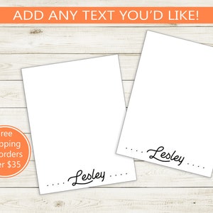 Custom Name Notepads // 50 Sheets per Stack 4x5.5 Size Gift Idea Bulk Teacher Appreciation ...